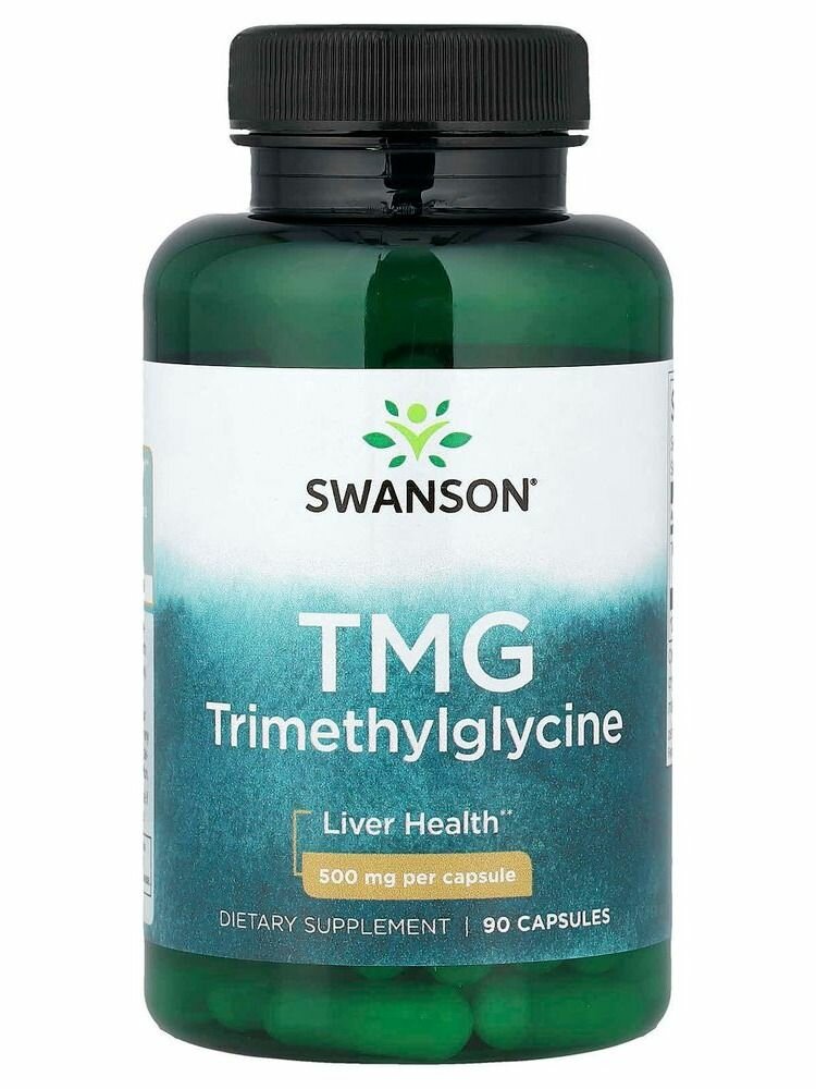 Триметилглицин (TMG), 500 мг, 90 капсул, Swanson