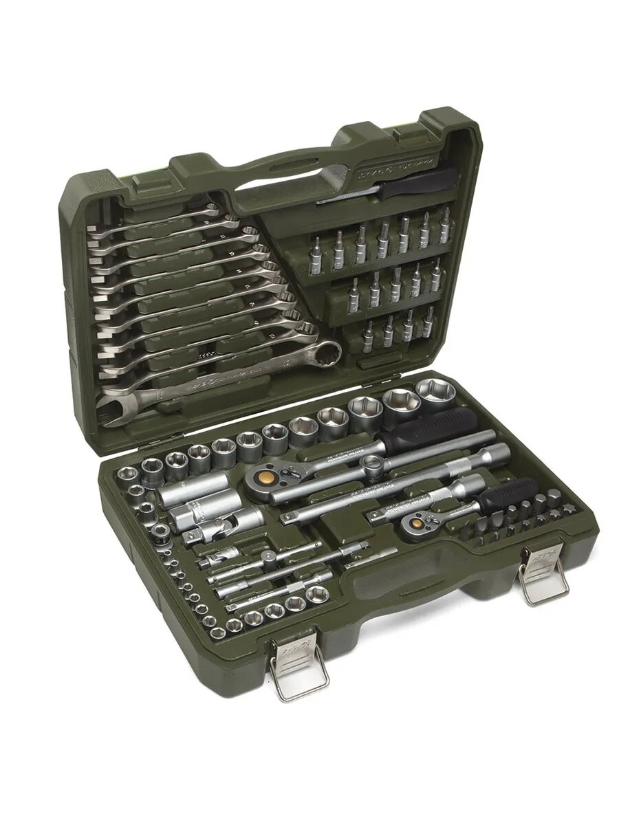 Набор головок 1/4", 1/2" с комбинированными ключами 82 предмета 620782 Дело Техники