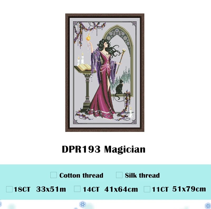 Набор для вышивки крестиком Dreampattern "Женская фея", хлопковая нить, серебряный холст