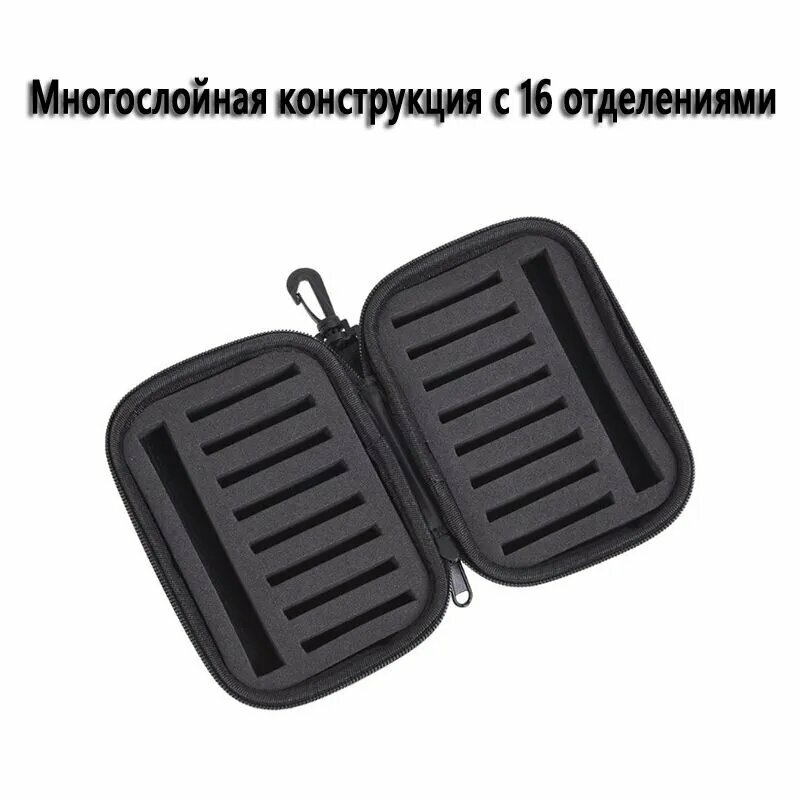 Коробка для блесен и приманок. Мягкий кейс органайзер рыболовный.