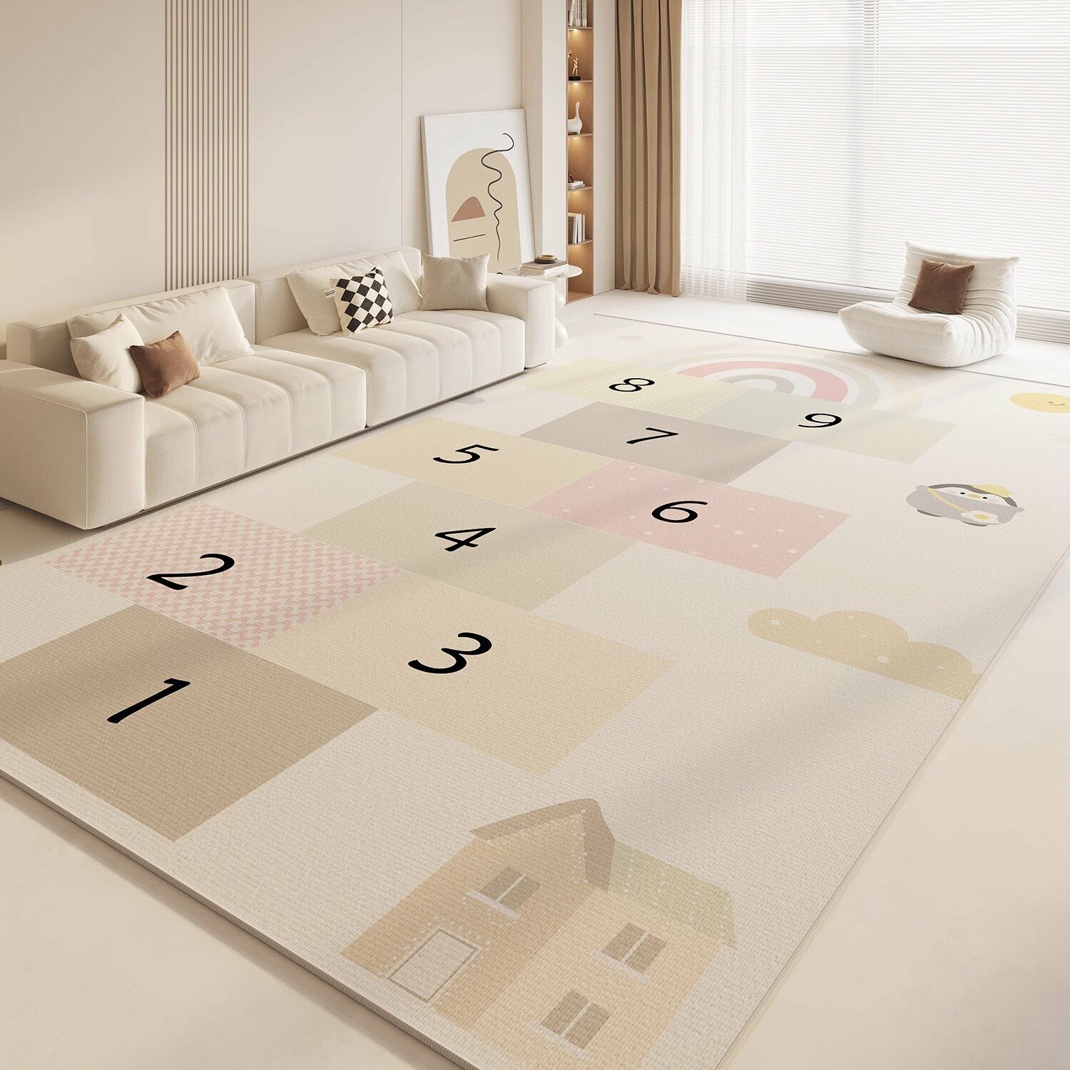 FILIGRANA Коврик для гостиной/спальни/прикроватный коврик/коврик для ползания малыша/всесезонный 140 см * 200 см