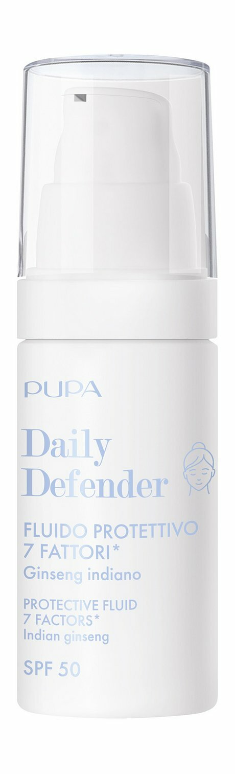 Pupa Daily Defender Protective Fluid 7 Factors SPF 50 Защитный флюид для лица | 2 Coloured 30мл