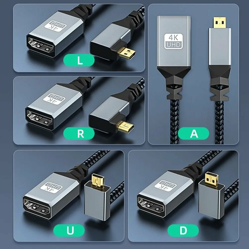 HDMI кабель Micro 4K (слева) — фото 1
