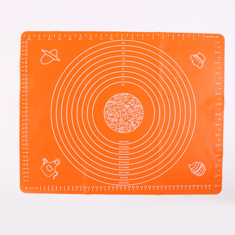 Силиконовый коврик для выпечки, 70 х 70 см (Цвет: Оранжевый )