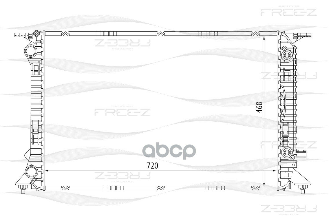 Радиатор системы охлаждения AUDI A4/A5/A6/Q5 07- FREE-Z арт. KK0255