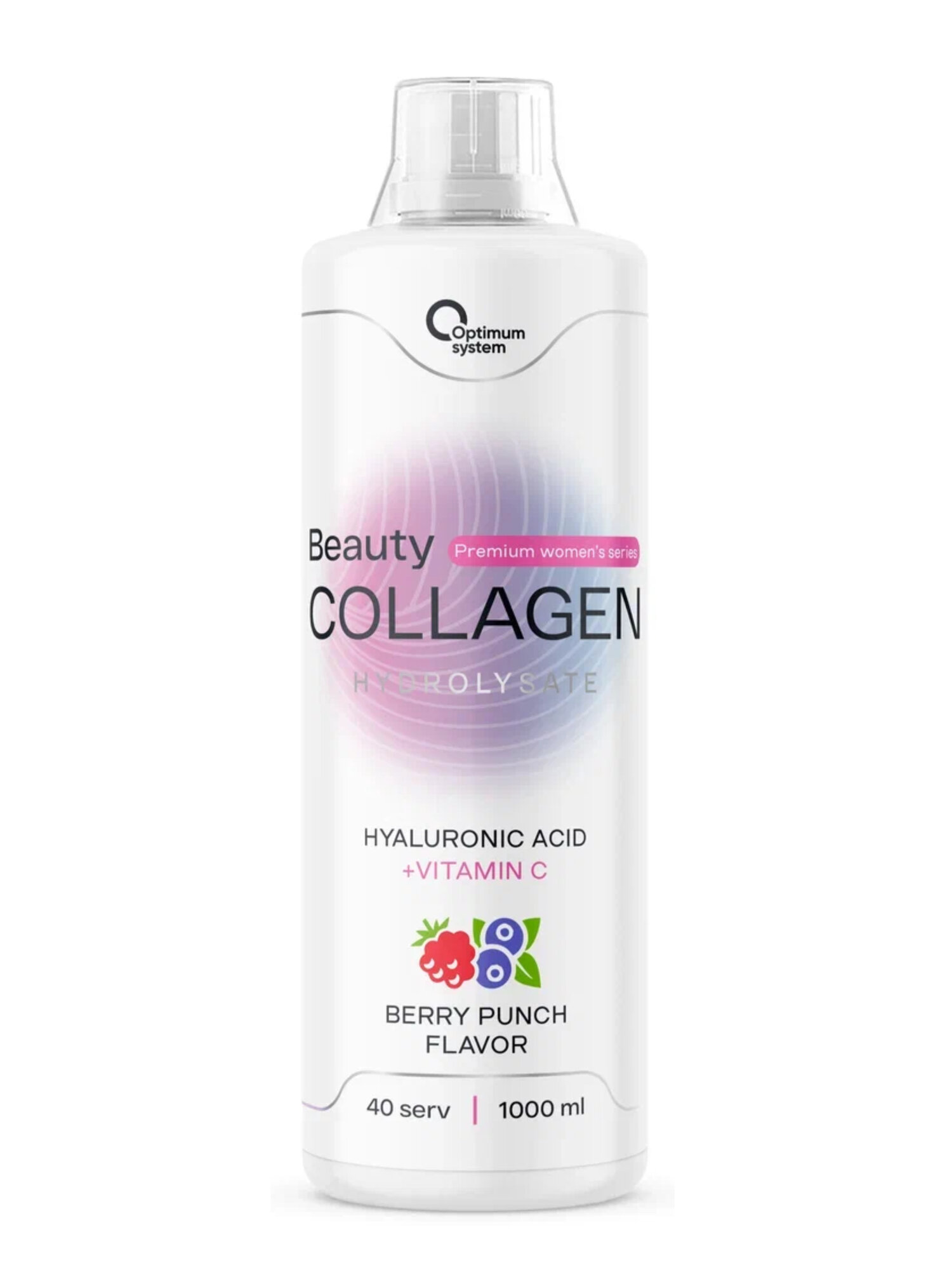 Optimum System Collagen Wellness Beauty, Коллаген бьюти велнес 1000 мл - Ягодный пунш