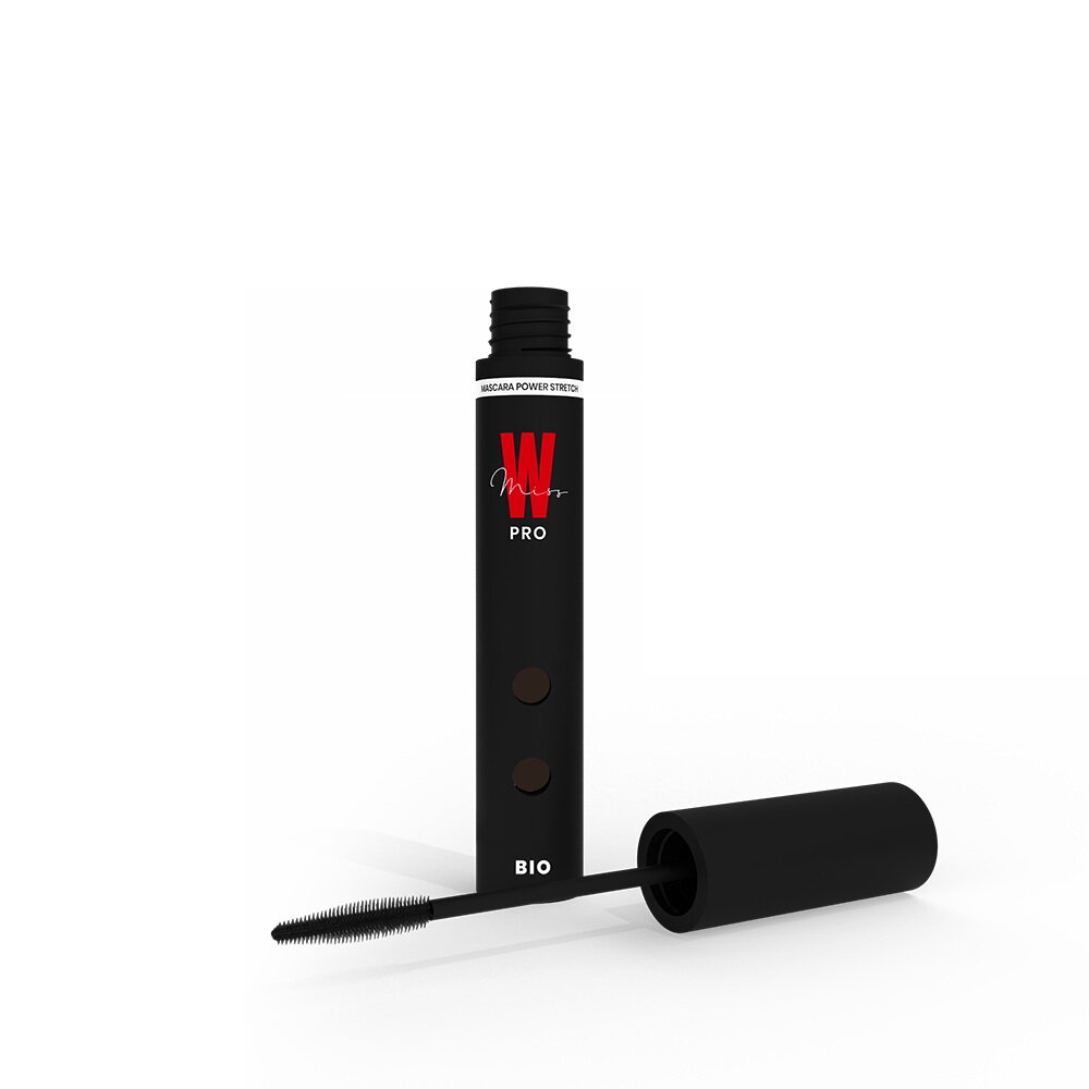 Тушь Miss W PRO "Распахнутый взгляд", для ресниц, коричневая, органическая, с щеточкой