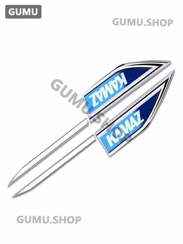 КАМАЗ синий металлическая наклейка для бокового декора автомобиля