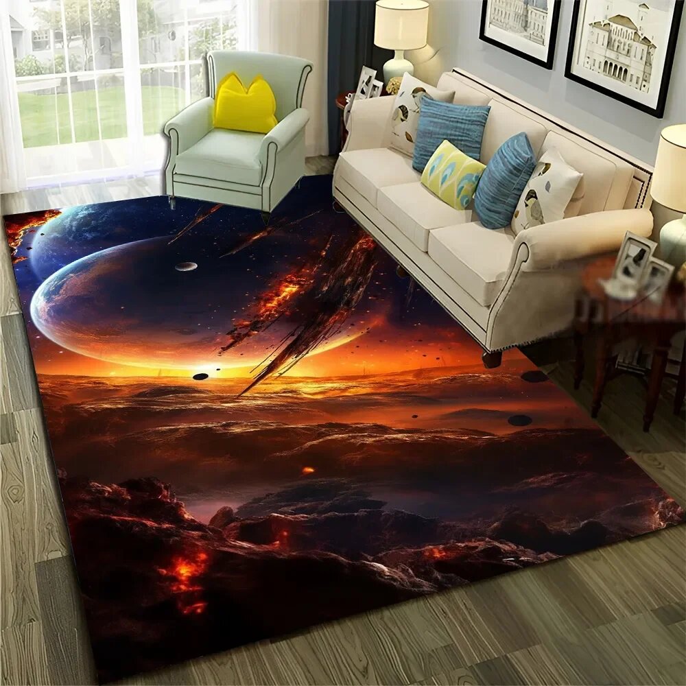 Коврик Galaxy Planet Star 3D Universe LOUSIDREAM 230x160cm, 7
