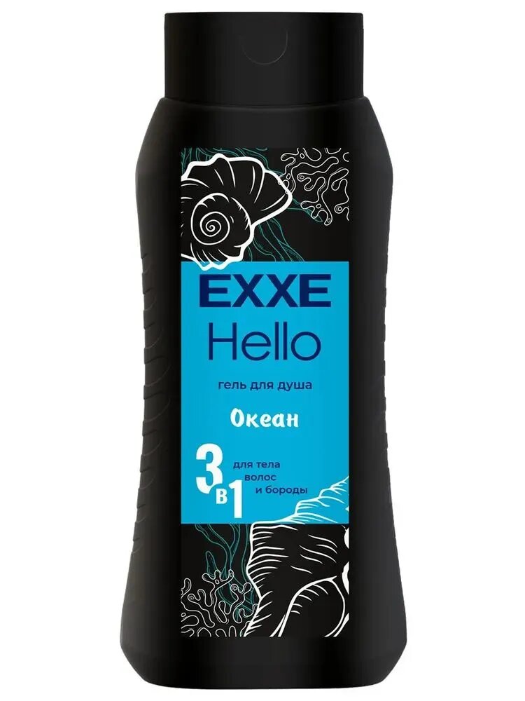 Гель д/душа EXXE Hello Men 400мл 3в1 океан