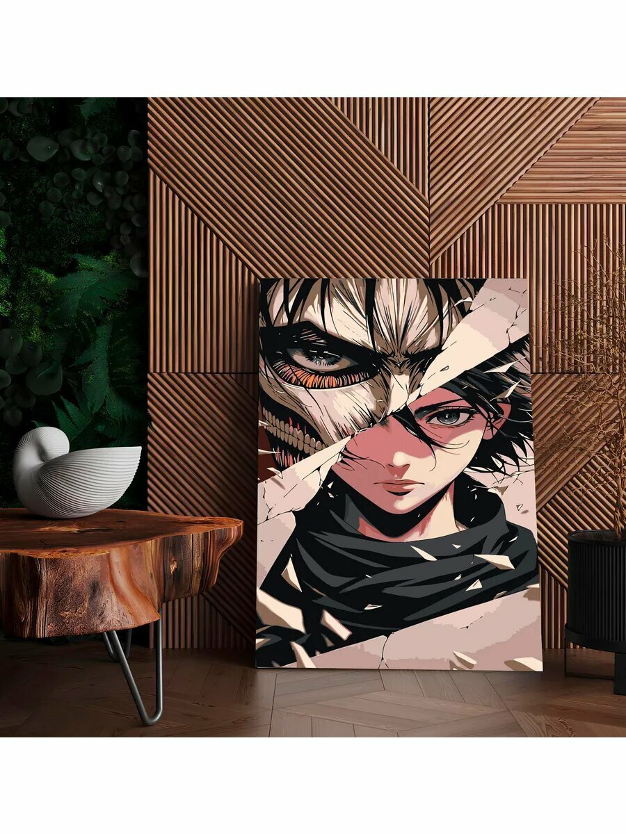 Картина по номерам Атака-Титанов-Аккерман-Микаса