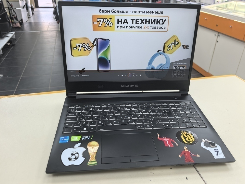 Ноутбук игровой GIGABYTE G5 KD-52EE123SD Core I5-11400H, GeForce RTX 3060,16 Гб, 512 GB (Б/У) Уценка