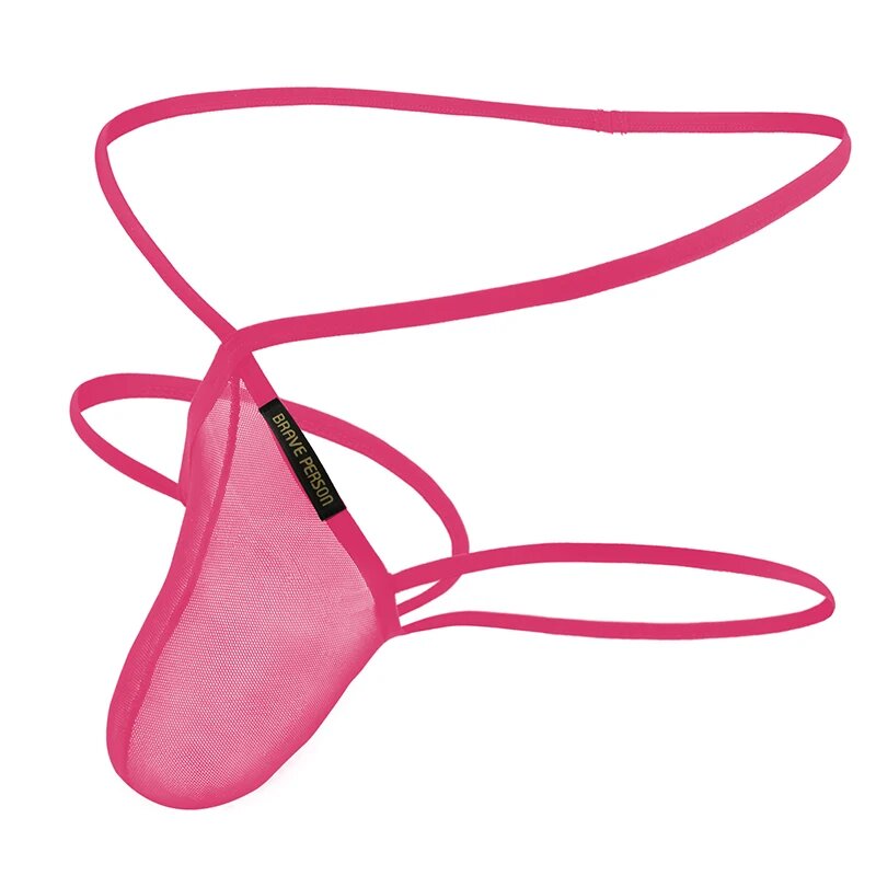 Мужские стринги Brave Person розовые Hotpink, S