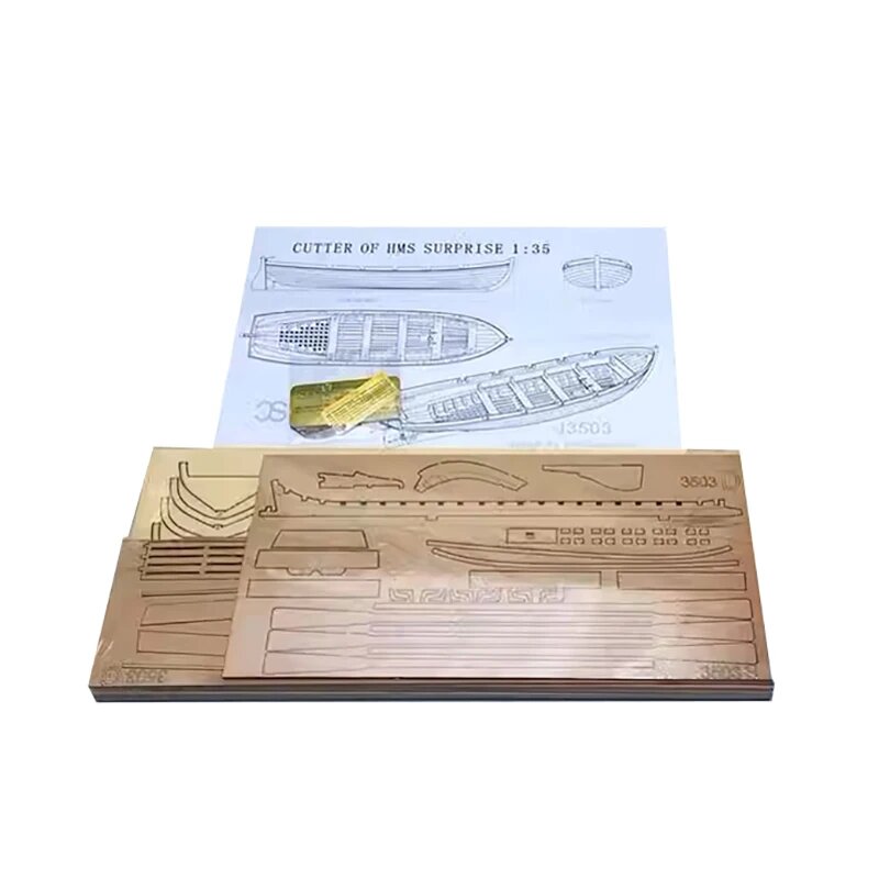 Вишневая версия, модель спасательной шлюпки из цельного дерева, строительные наборы, Sacle 1/35 26 футов, модель режущей лодки J3503