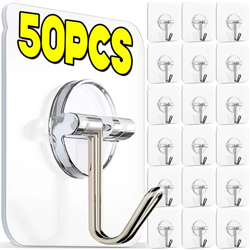 Самоклеящиеся крючки поликарбонатные, 10PCS, цвет 10PCS