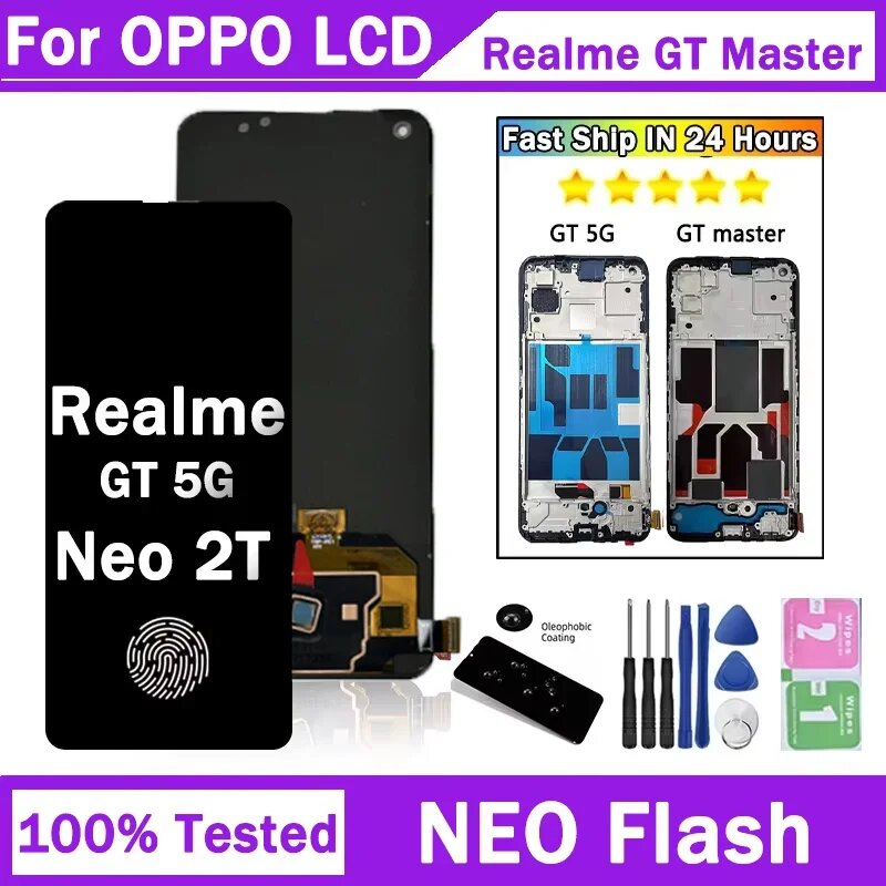6,43 "AMOLED для Oppo Realme GT 5G ЖК-дисплей GT Master, сенсорная панель, AMOLED NO Frame
