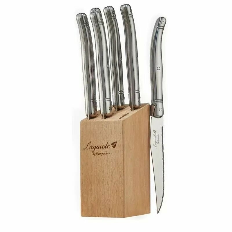 Laguiole Нож столовый 6 предм. серебристый