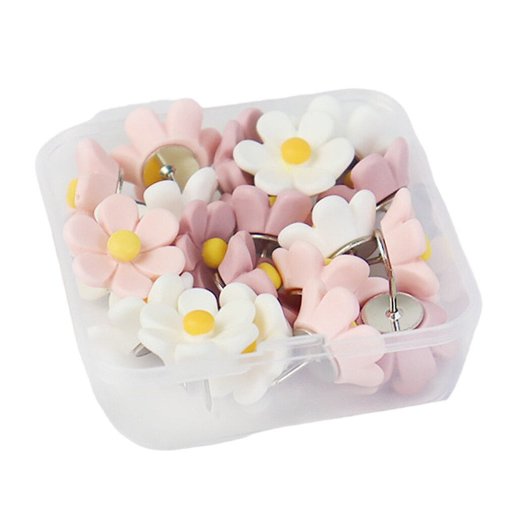 20/30шт Цветочные Булавки Пробковая Доска Объявлений Кнопки Для Большого Пальца Булавки Для Рисования Булавки Для Карты