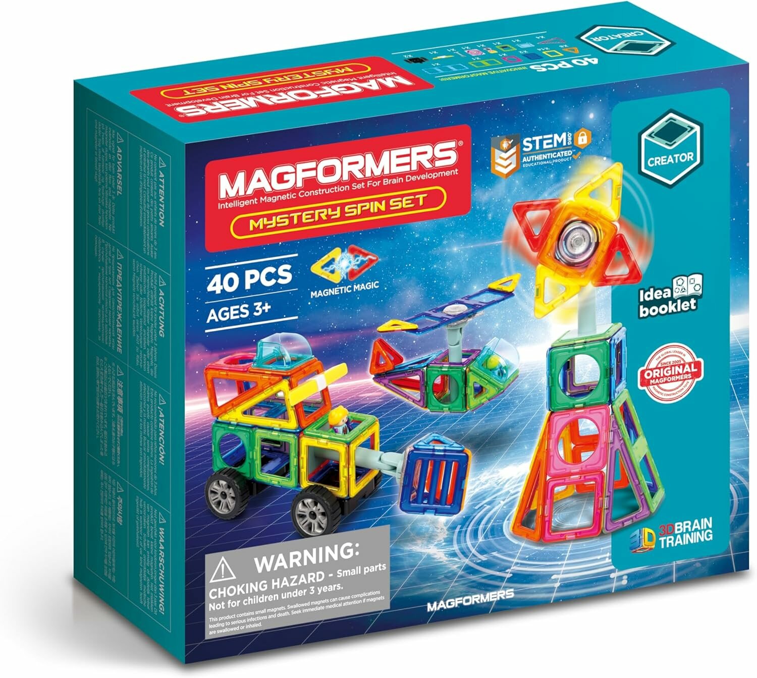 Конструктор Magformers Creator - Магнитный конструктор Mystery Spin Set, 40 деталей - Магформеры 279-18