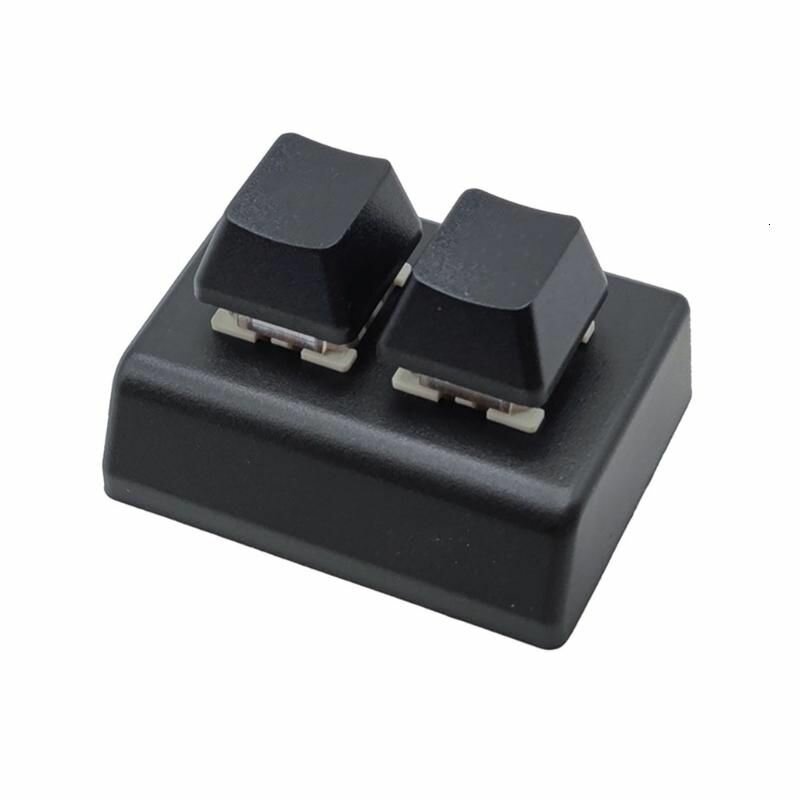 2-кнопочная программируемая игровая клавиатура, Черный - красная ось