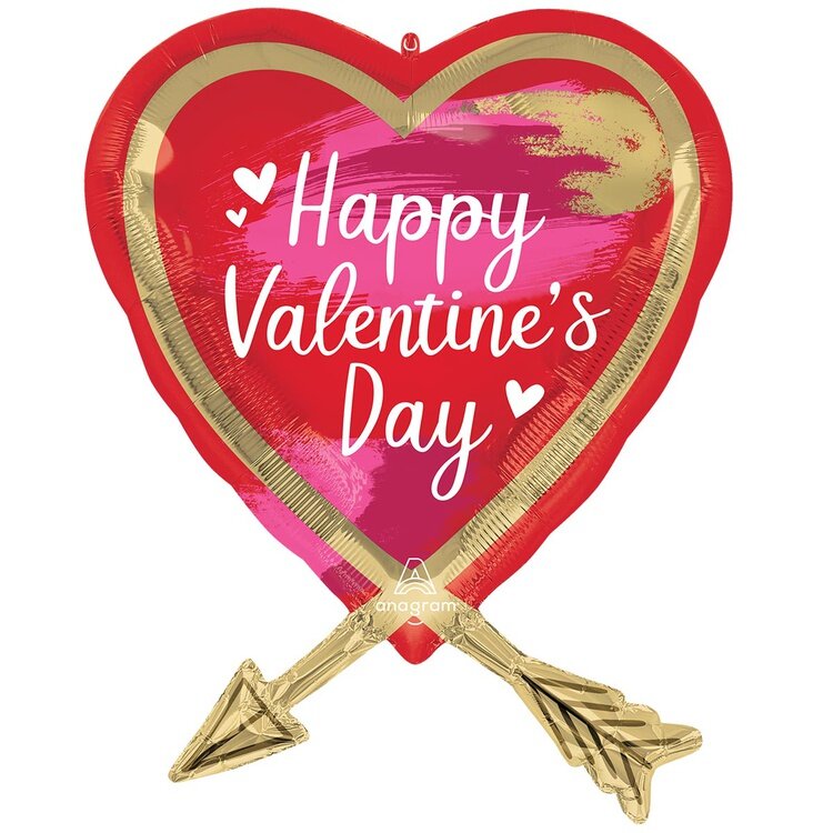 Воздушный шарик Anagram фигура, Happy Valentine's Day, стрела в сердце