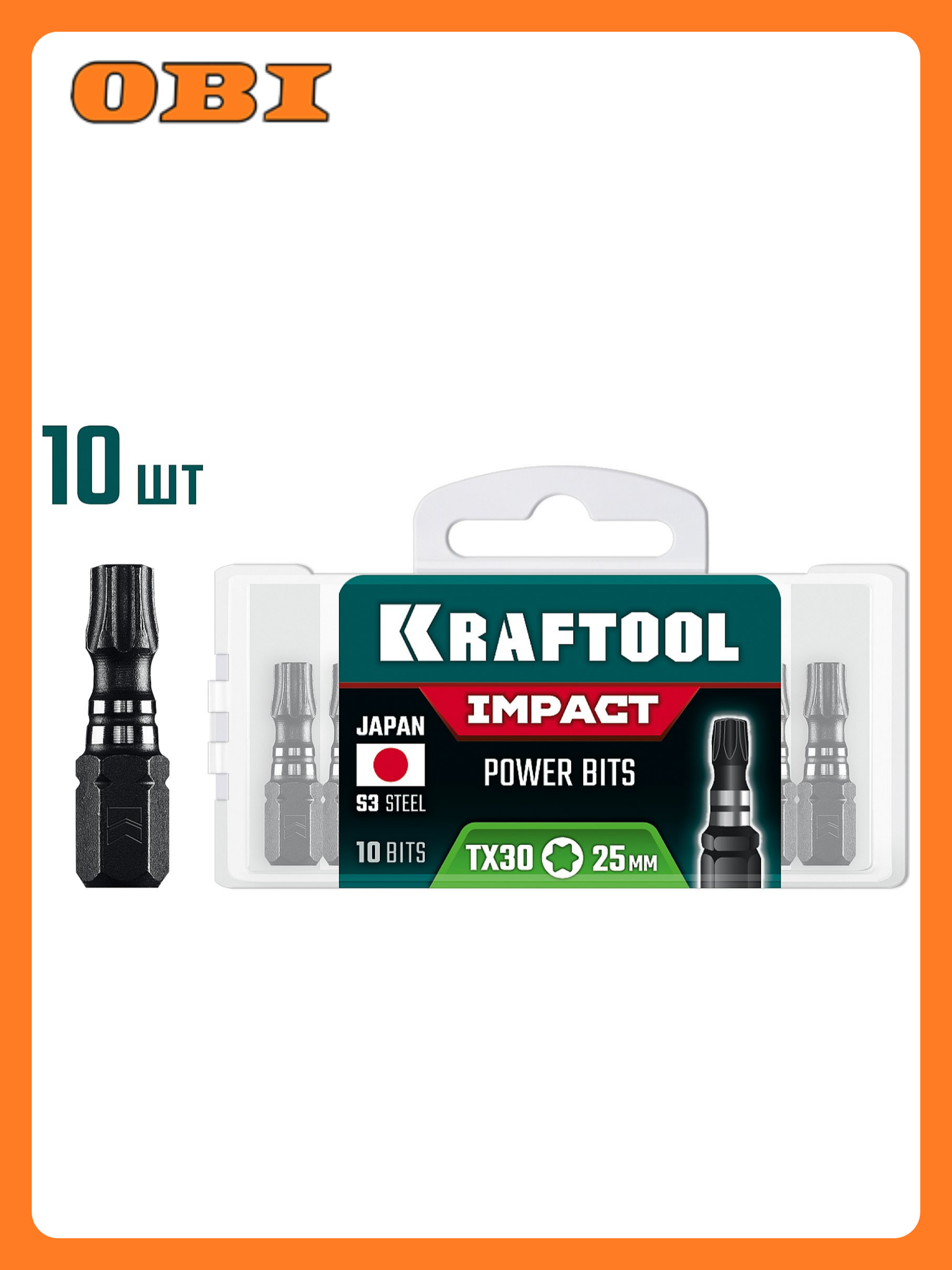 Биты KRAFTOOL 26195-30-25-S10