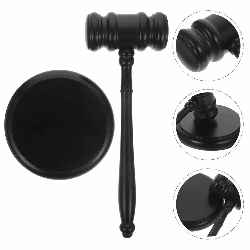 Деревянный молоток судьи с подставкой для массажа, набор из 1 наб