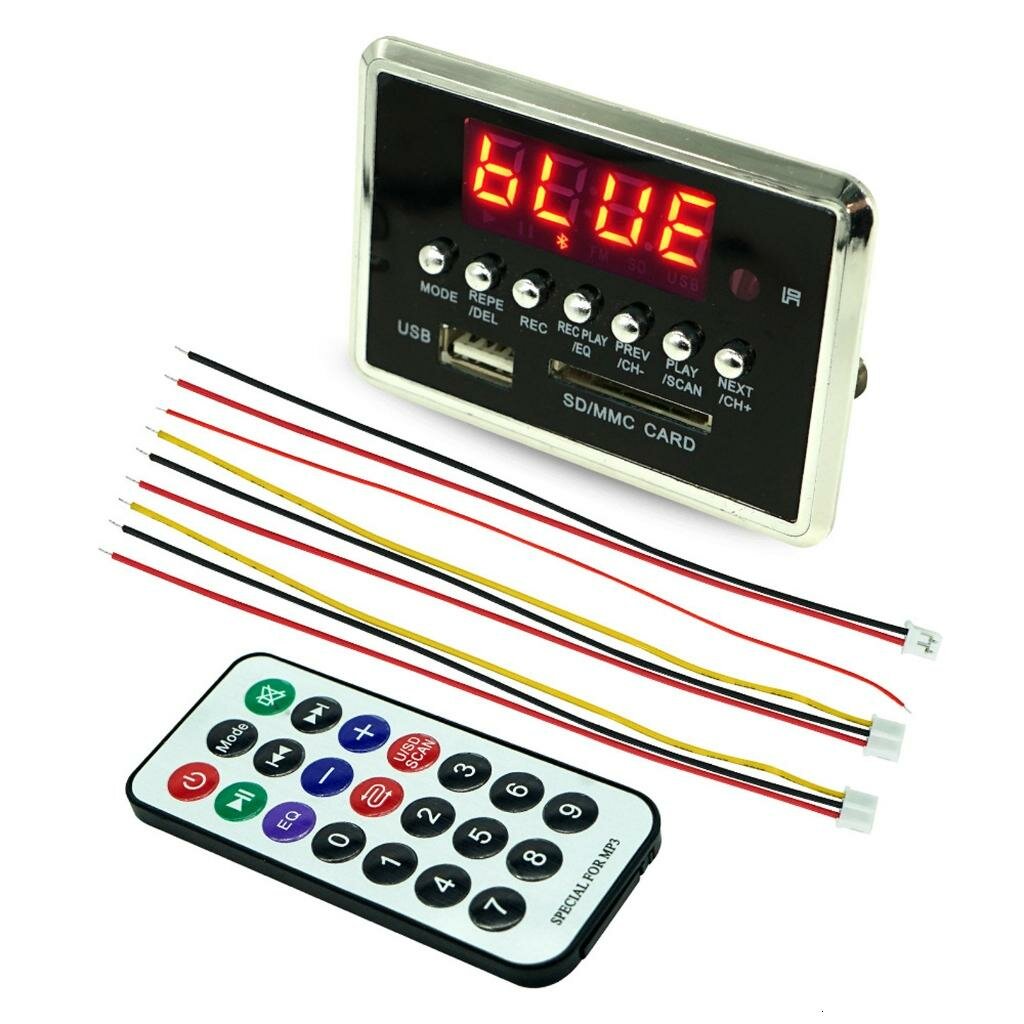 D111BT Автомобильная декодирующая плата с MP3, Bluetooth 5.0, FM-радио и записью