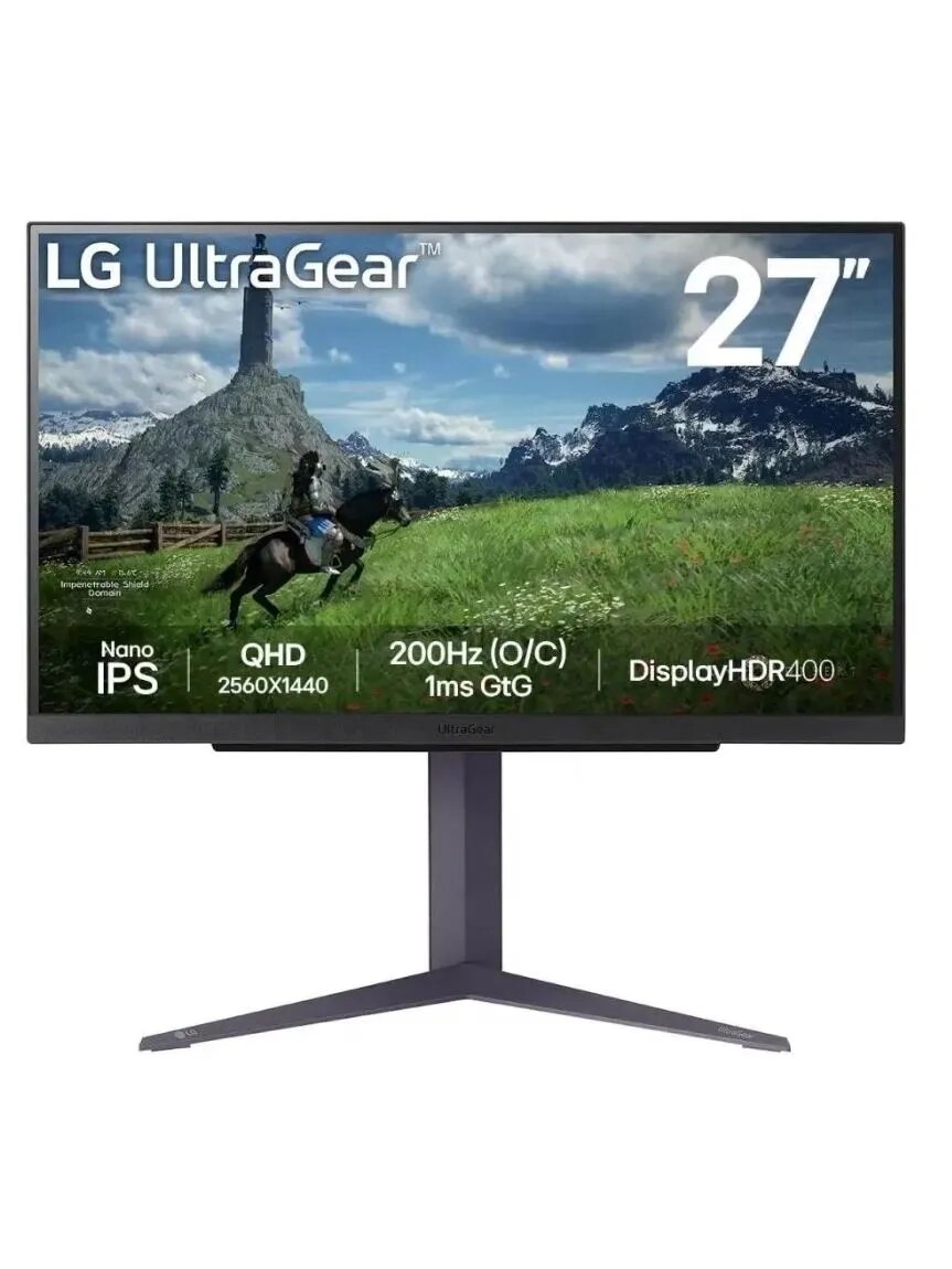 Монитор LG 27GS85Q-B IPS, диагональ 27", 200 Гц, 2560x1440, черный