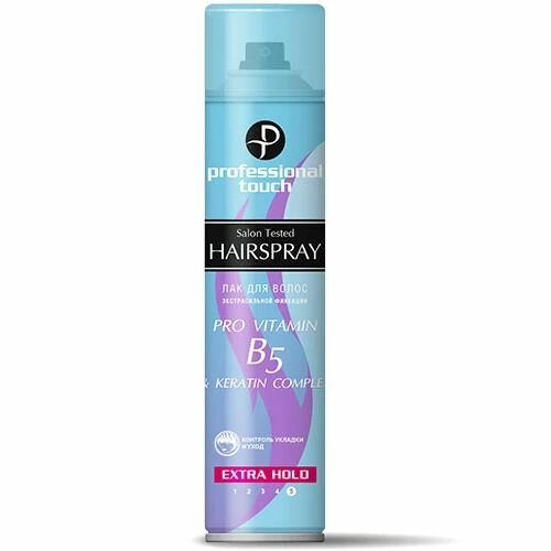 Лак для волос Professional Touch В5 Keratin Complex Экстра Сильная фиксация, 265 мл