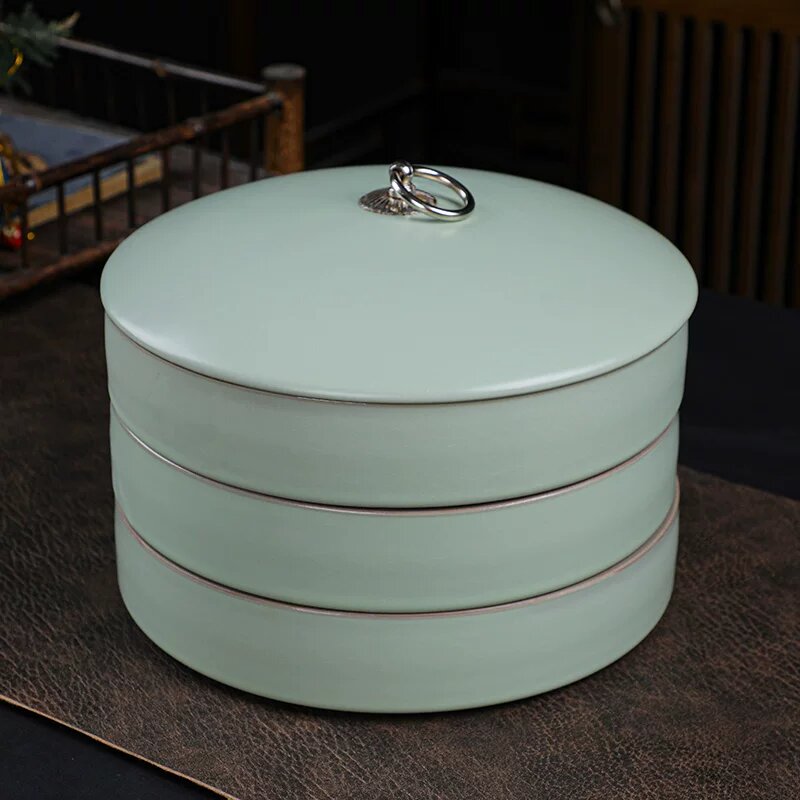 Geyao чайная банка керамическая большая банка для чая с крышкой белый чай Пуэр чайный торт банка упаковка для чая