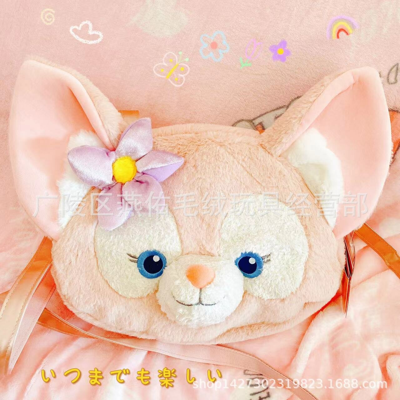 Мягкая плюшевая сумка-шоппер с изображением мультяшной лисички, милая и девчачья, вместительная, стильная сумка через плечо, универсальная сумка-кроссбоди.