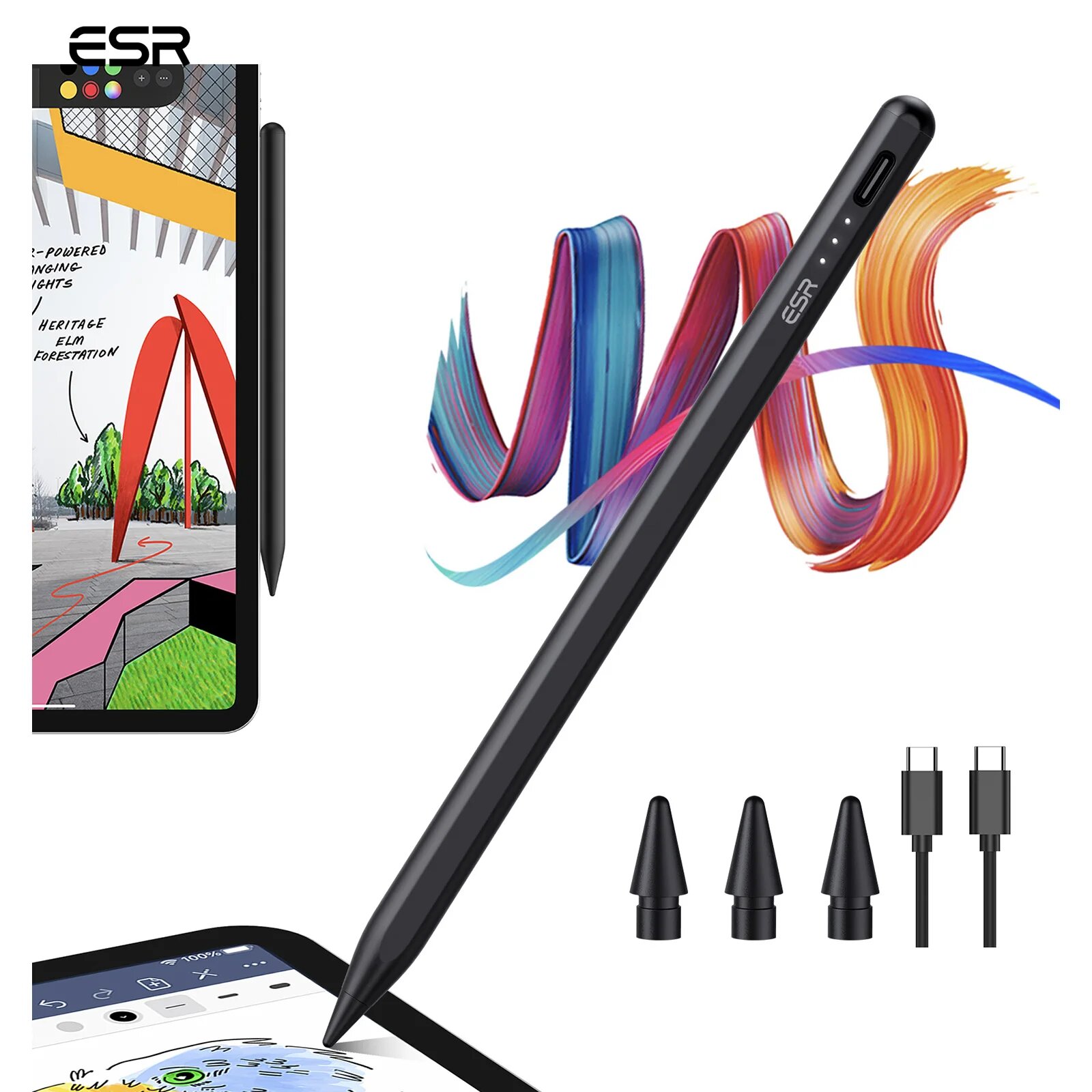 Стилус ESR для iPad, черный