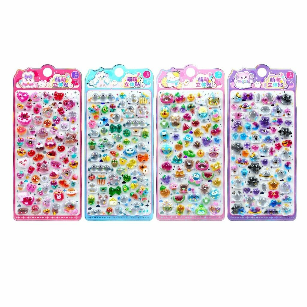 3D-листы с пухлыми наклейками, декоративная наклейка, милая маленькая наклейка для детей и взрослых
