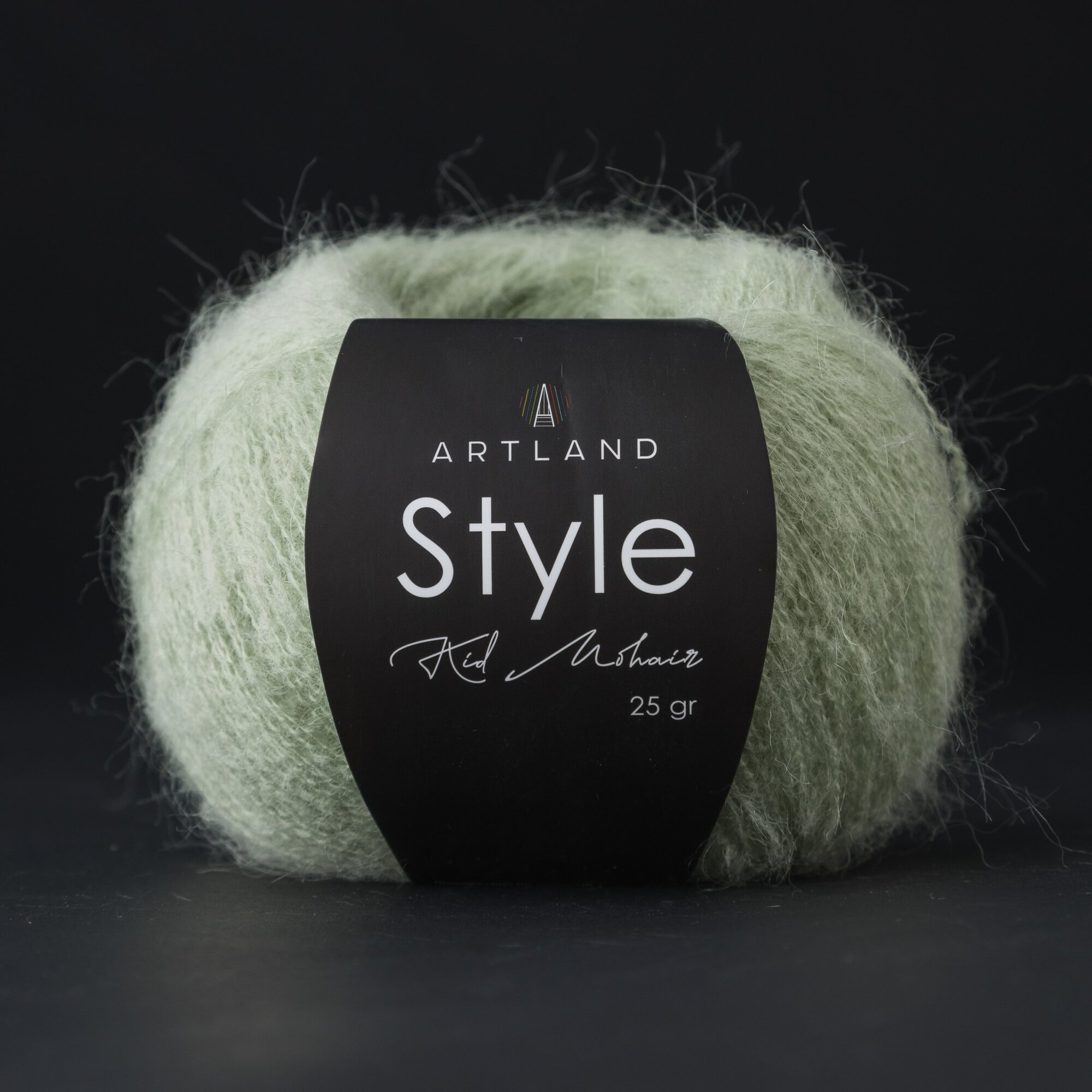 Пряжа для вязания Artland Style Kid Mohair, 1 моток (325 м, 25 гр). Цвет 36 зеленый миндаль