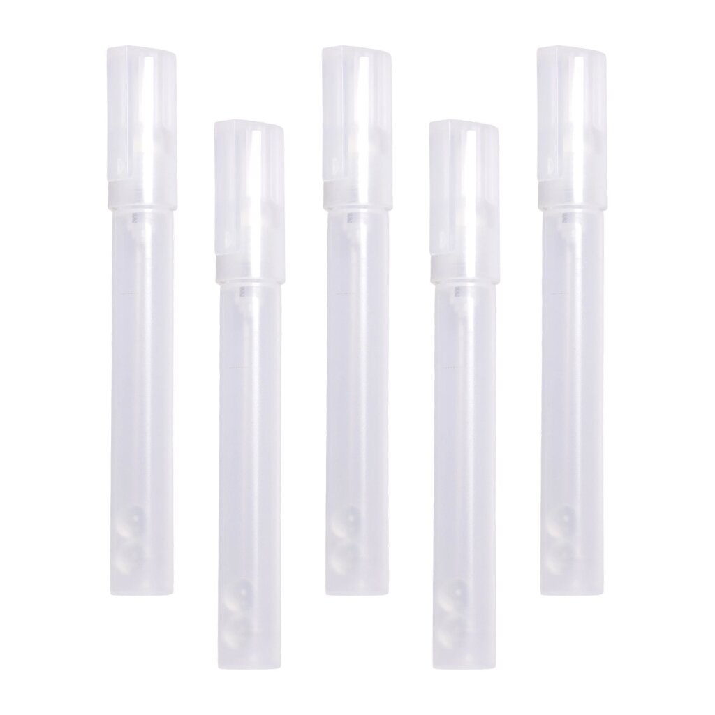 5ШТ 4,5 ММ с круглым наконечником Прозрачный Пустой маркер Многоразовая Пустая Акриловая ручка для рисования