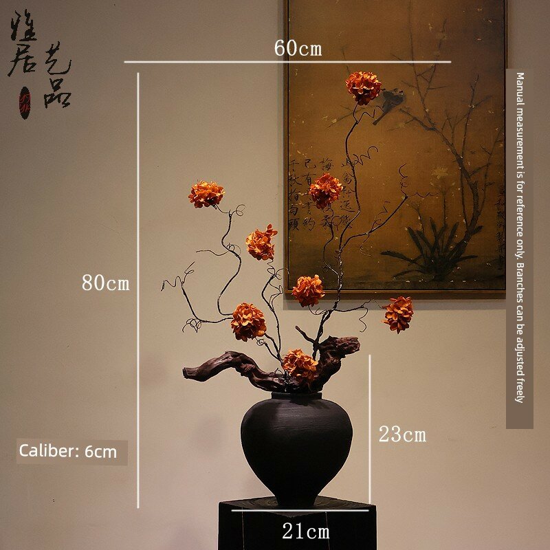 Новые китайские вазы из смолы в стиле дзен, в стиле ваби-саби, подходят для гостевых домов, гостиных, отелей, вилл,