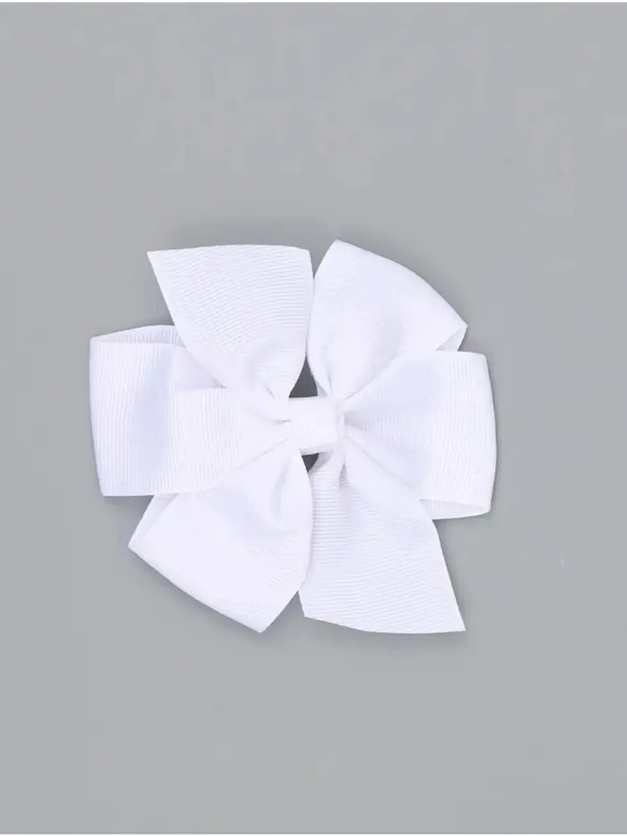 Элегантный белый бант для волос с заколкой