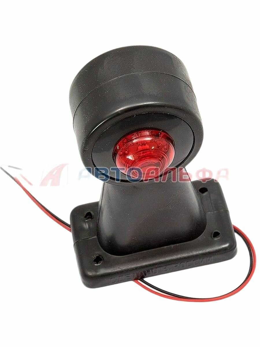 Фонарь габаритный красно-белый светодиодный, ФГ-3LED КАМАЗ, МАЗ