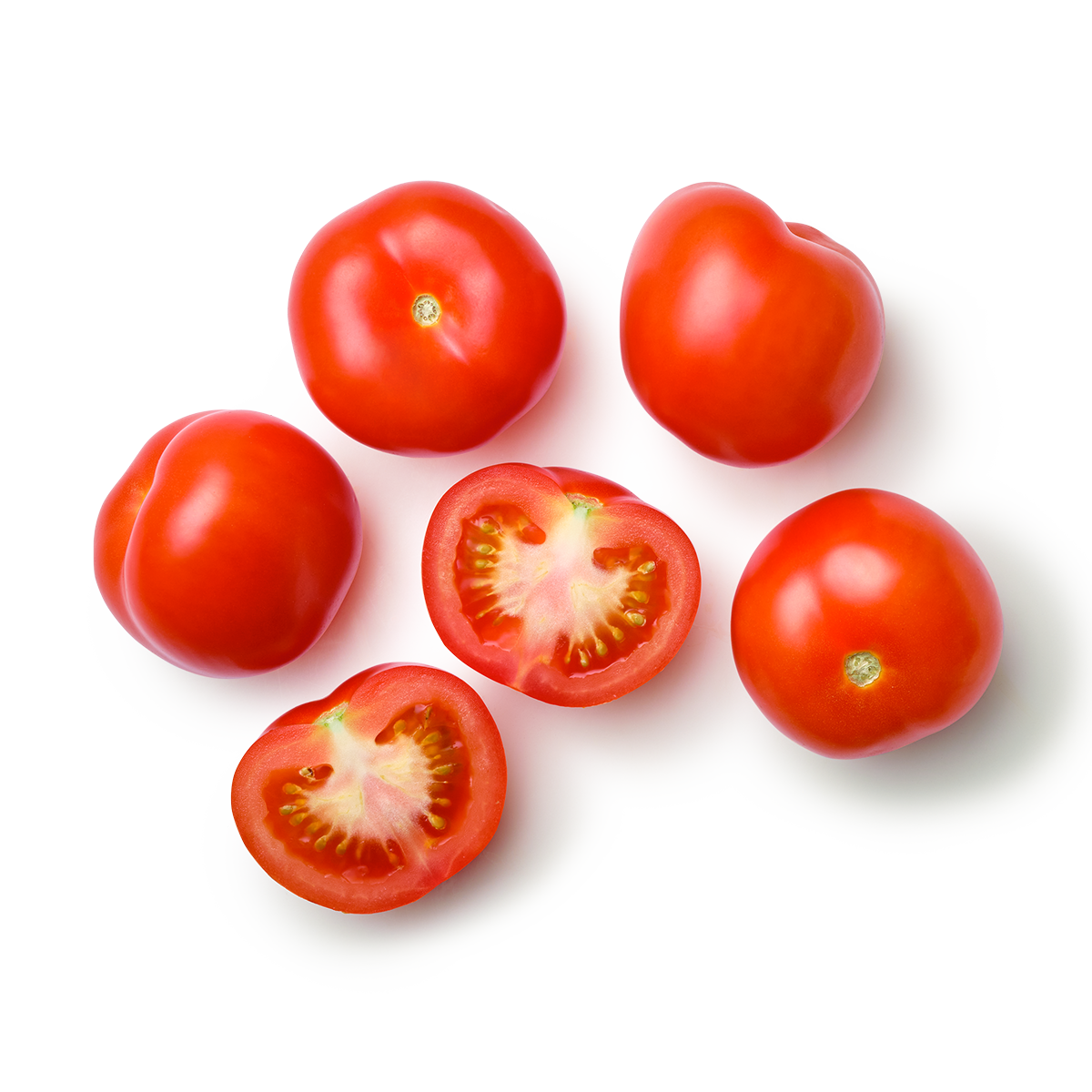 Помидоры круглые, вес нетто 600 гр, условия хранения: от +2 °C до +16 °C
