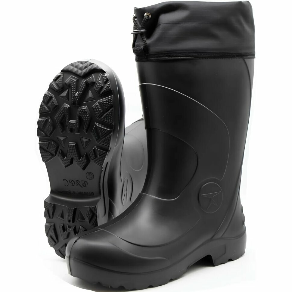 Сапоги мужские из ЭВА с манжетой утепл.-50С (С-031) черный р.44/45, 2386909