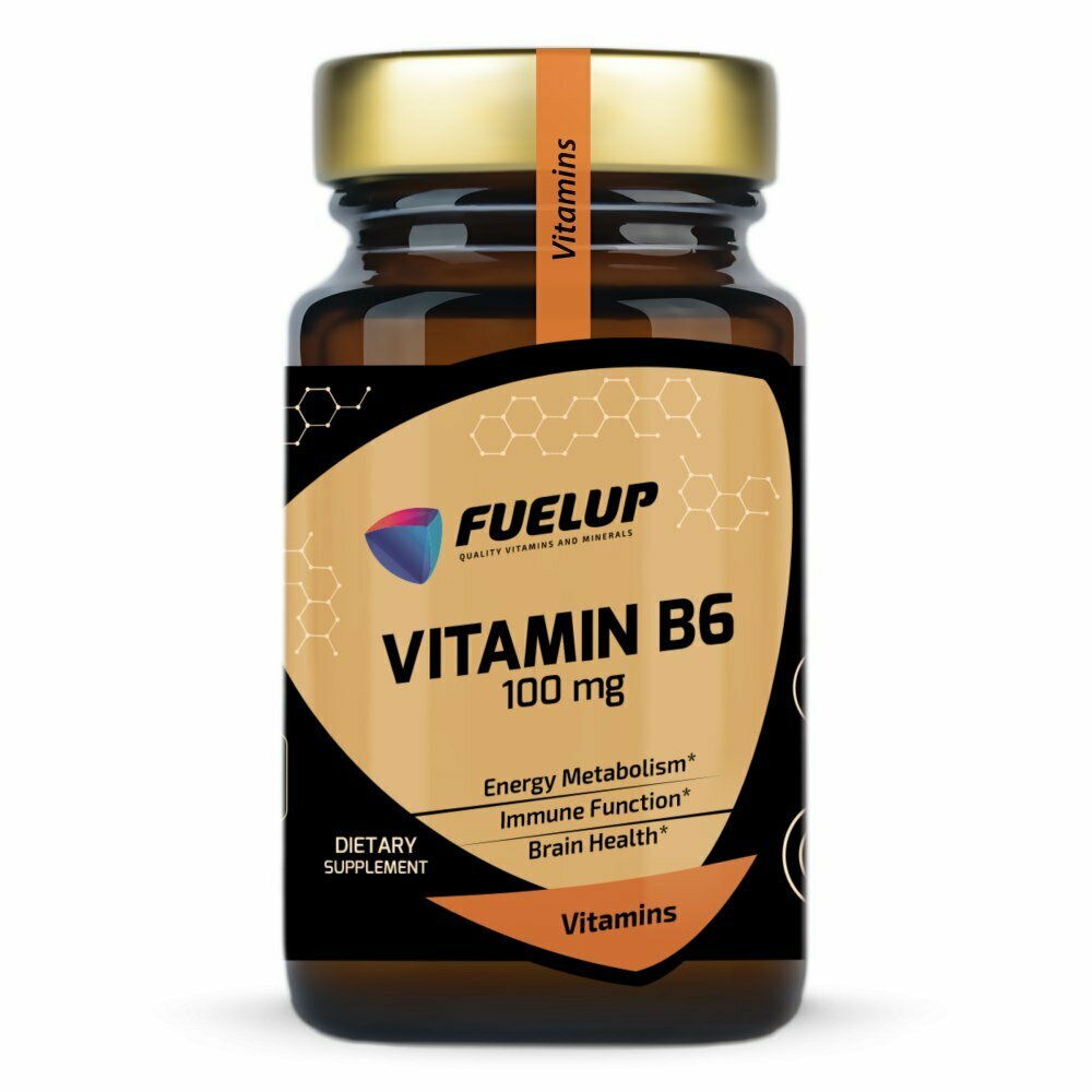 Витамин B6 (Пиридоксин), FuelUP, Vitamin B6 (Pyridoxine HCI), 100 мг, 100 таблеток