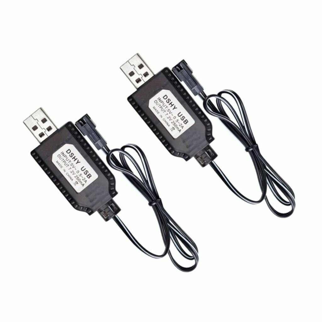 Кабель USB для зарядки 7.2V с разъемами JST/SM2.0 2P