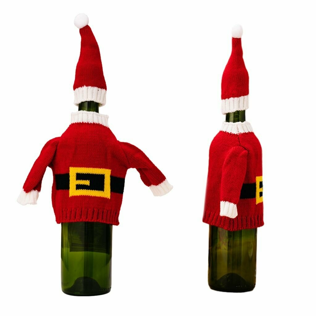 Чехол для бутылки вина на Рождество