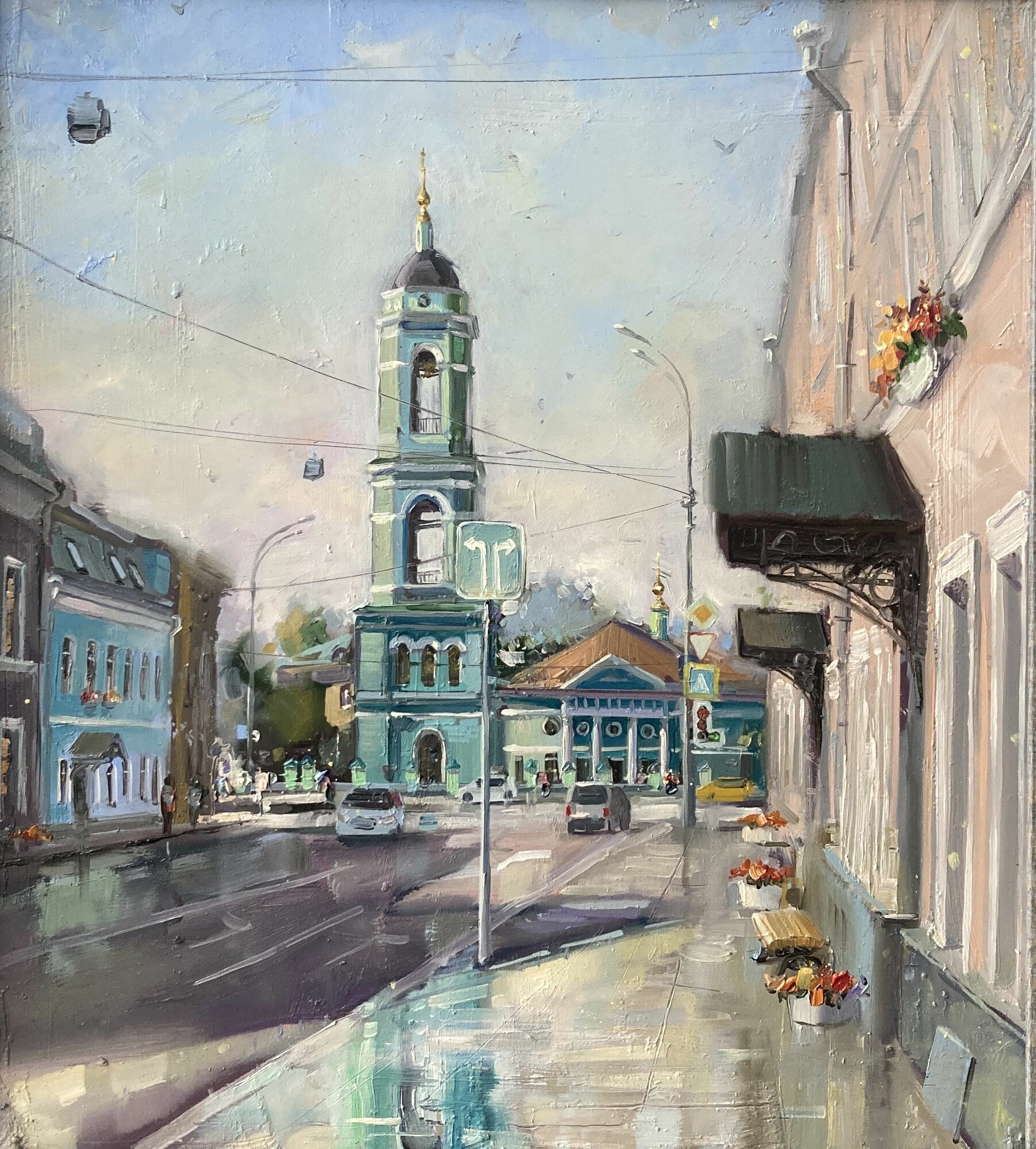 ART-Salon at Oktyabrskaya "На солнечной стороне", 40х36 см, оргалит, масло, авторская работа