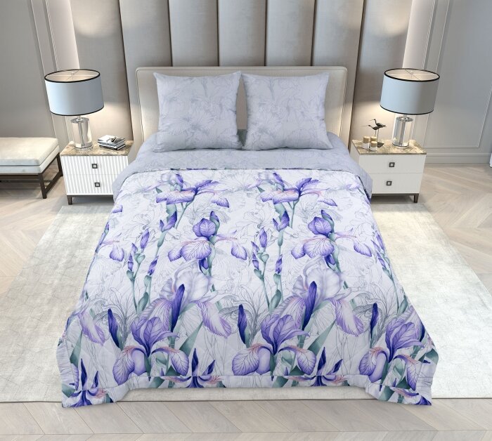 Постельное Белье 2-сп. с Евпростыней с Одеялом Перкали Поэзия красоты 3577Е