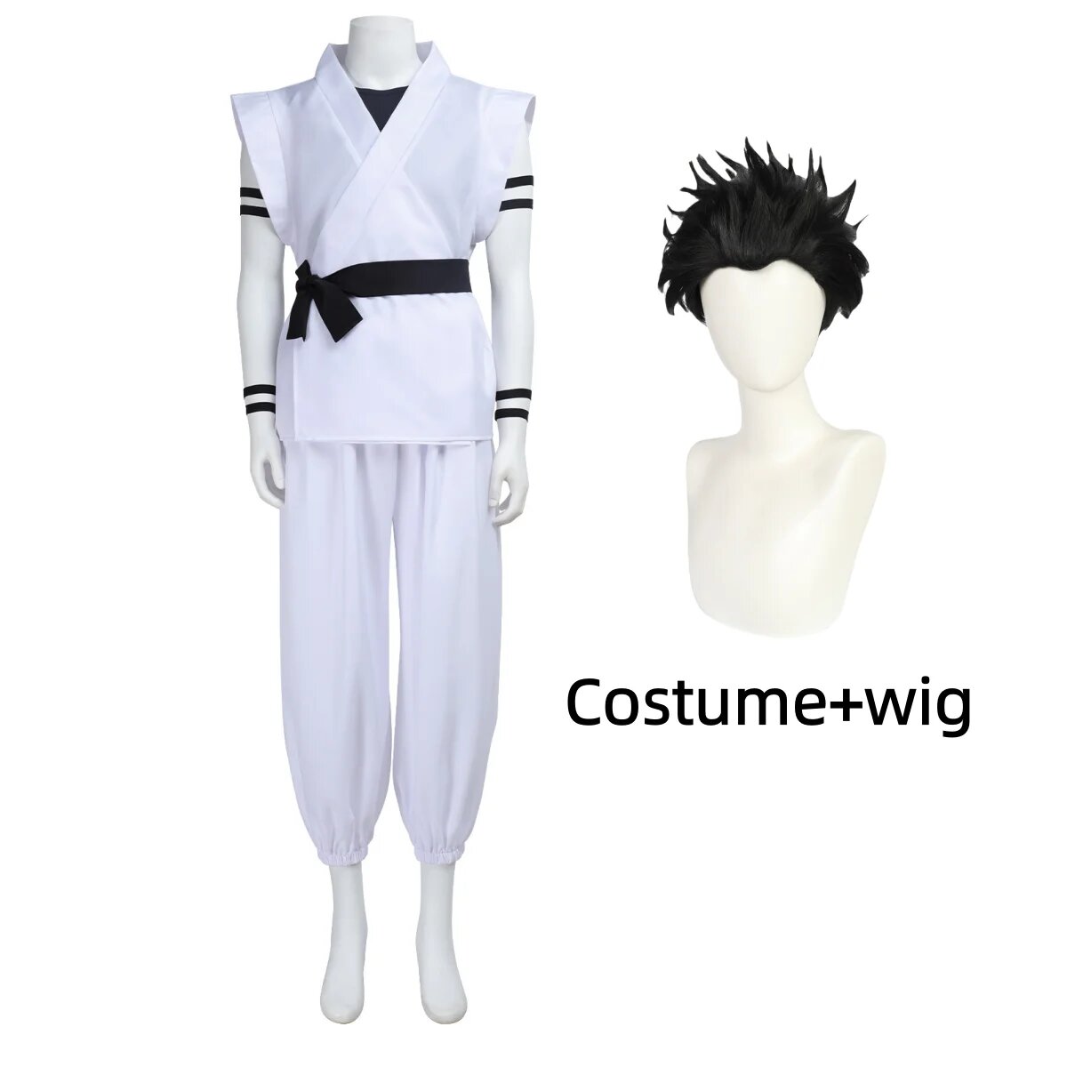 Jujutsu Kaisen Ryomen Sukuna Косплей костюм белый Белый, XXXL, suit wig