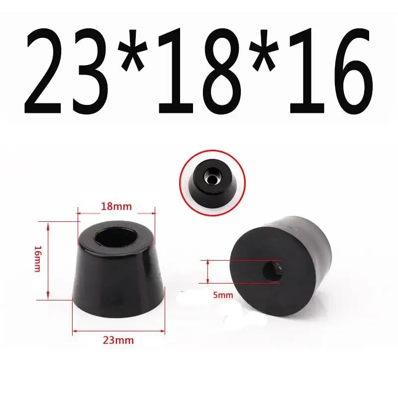 10 шт, резиновые ножки, мебельный шкаф, круглый корпус, противоскользящая круглая 10pcs 23x18x16mm