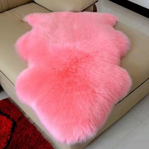 Ковер из австралийской шерсти, покрывало для дивана, коврик для эркера, цельный кусок овчины, интегрированный прикроватный коврик для спальни, шерстяной напольный коврик.