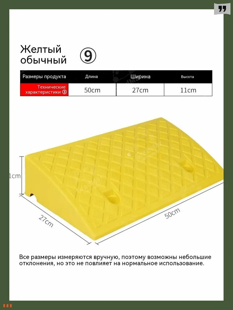 GradMar пандус для порога резиновый накладка противоскользящая для авто и коляски высота 11 см